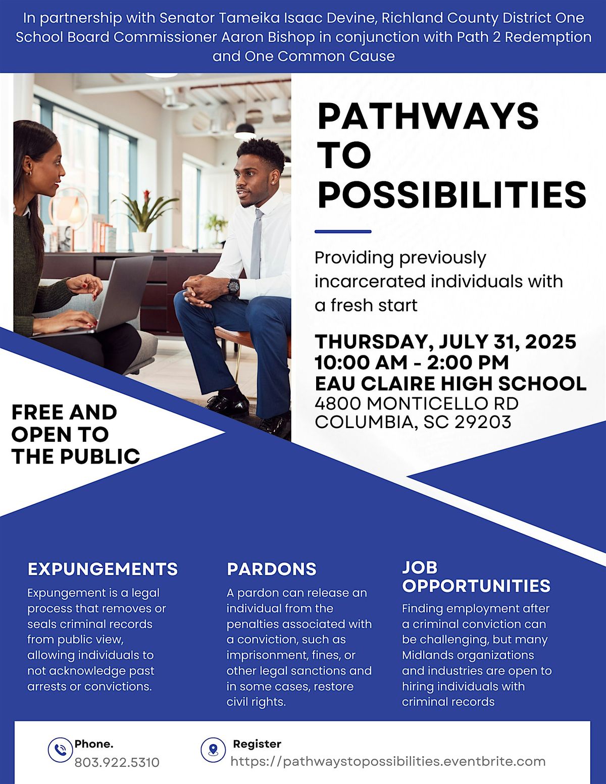 Pathways to Possibilities:A Resource Fair for Expungement, Pardon & Careers at Eau Claire High ...