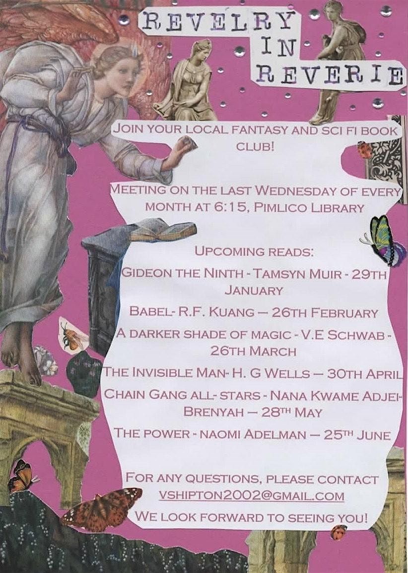 Revelry in Reverie - Fantasy Book Group at Pimlico Library, London on ...