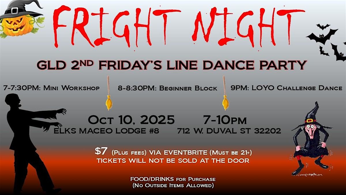 GLD 2ND FRIDAY LINE DANCE PARTY OCTOBER 2025! at Maceo Elk's Lodge ...