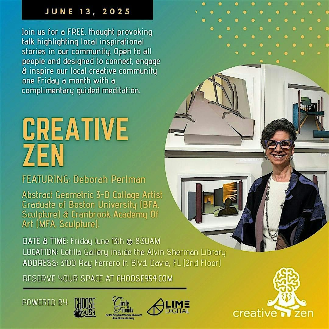 CreativeZen Talks Presents Deborah Perlman (June 2025) at Alvin Sherman ...