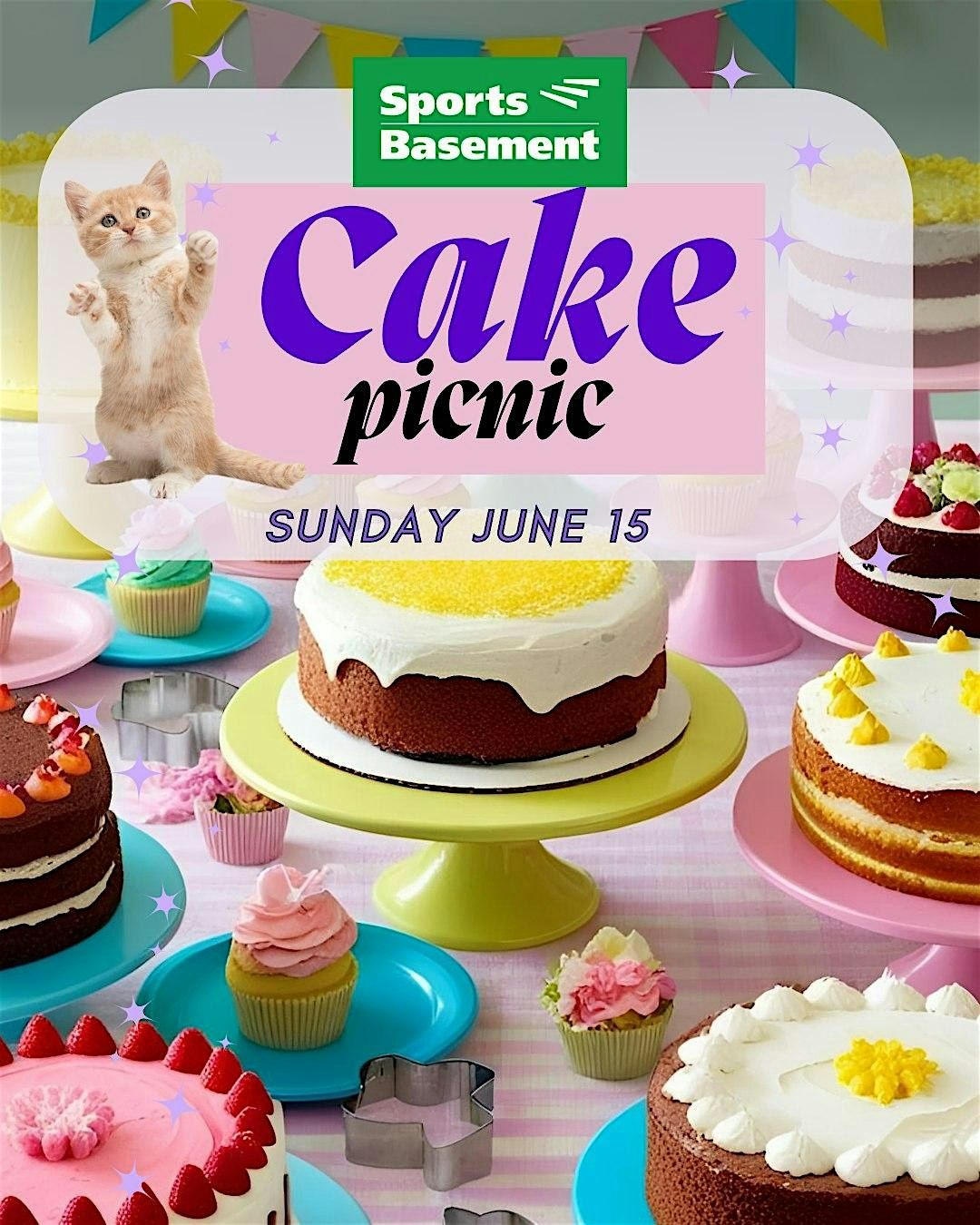 Cake Picnic: Cake Swap Party with Kittens | Sports Basement Long Beach ...