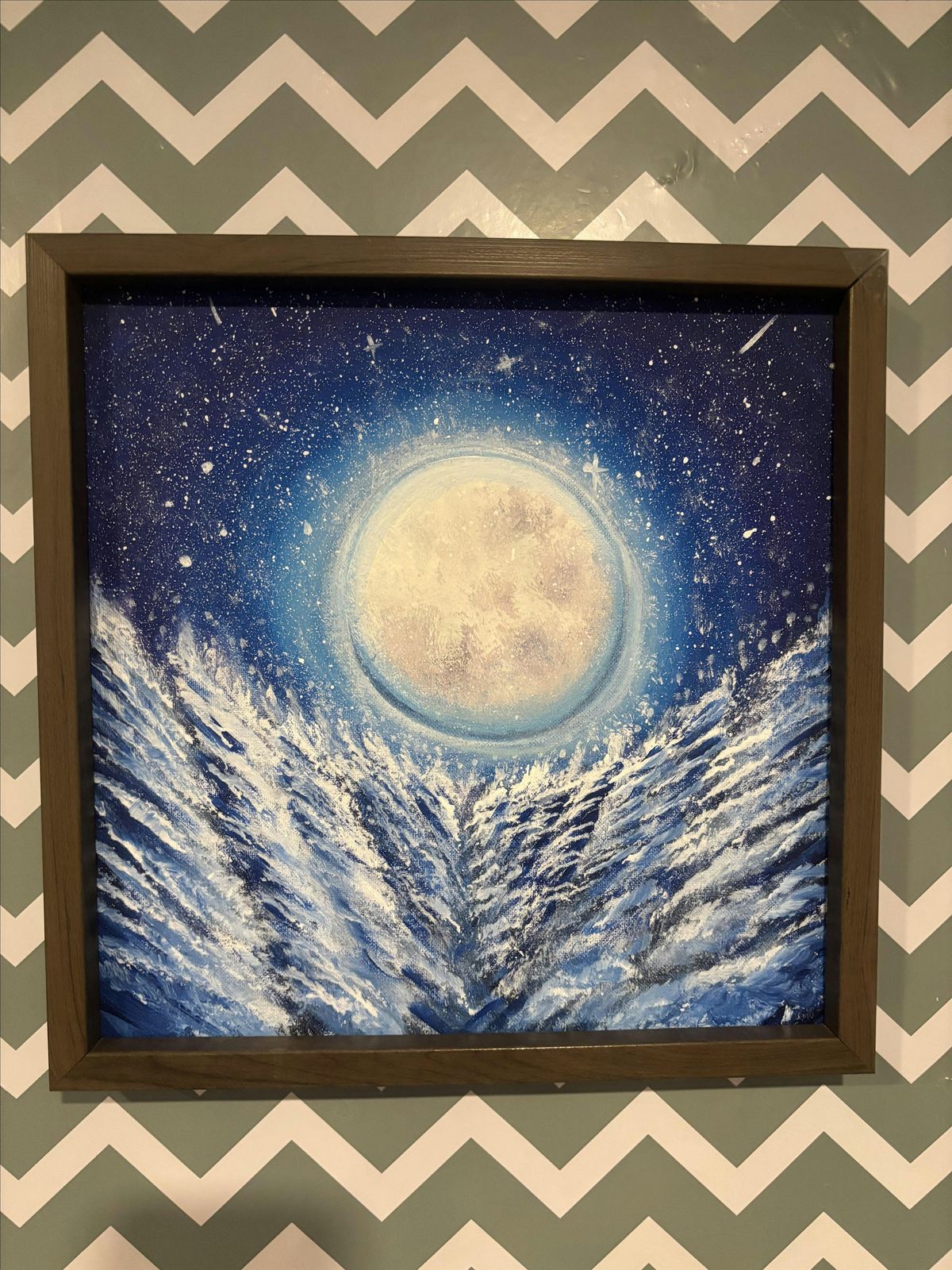 Beginner Winter Moon Painting Tutorial at 28 Dodds Ct, Fort Erie on ...