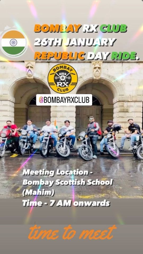 Bombay RX Club Republic Day Ride 2023 | Bombay Scottish School, Mahim ...