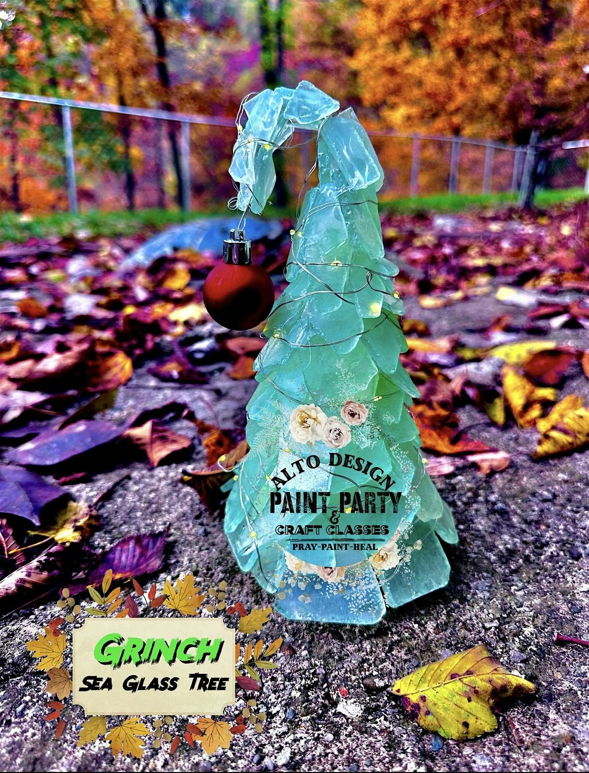 Grinch Sea Glass at Cre8 Upstairs at Cre8 Studios Upstairs, Saint ...