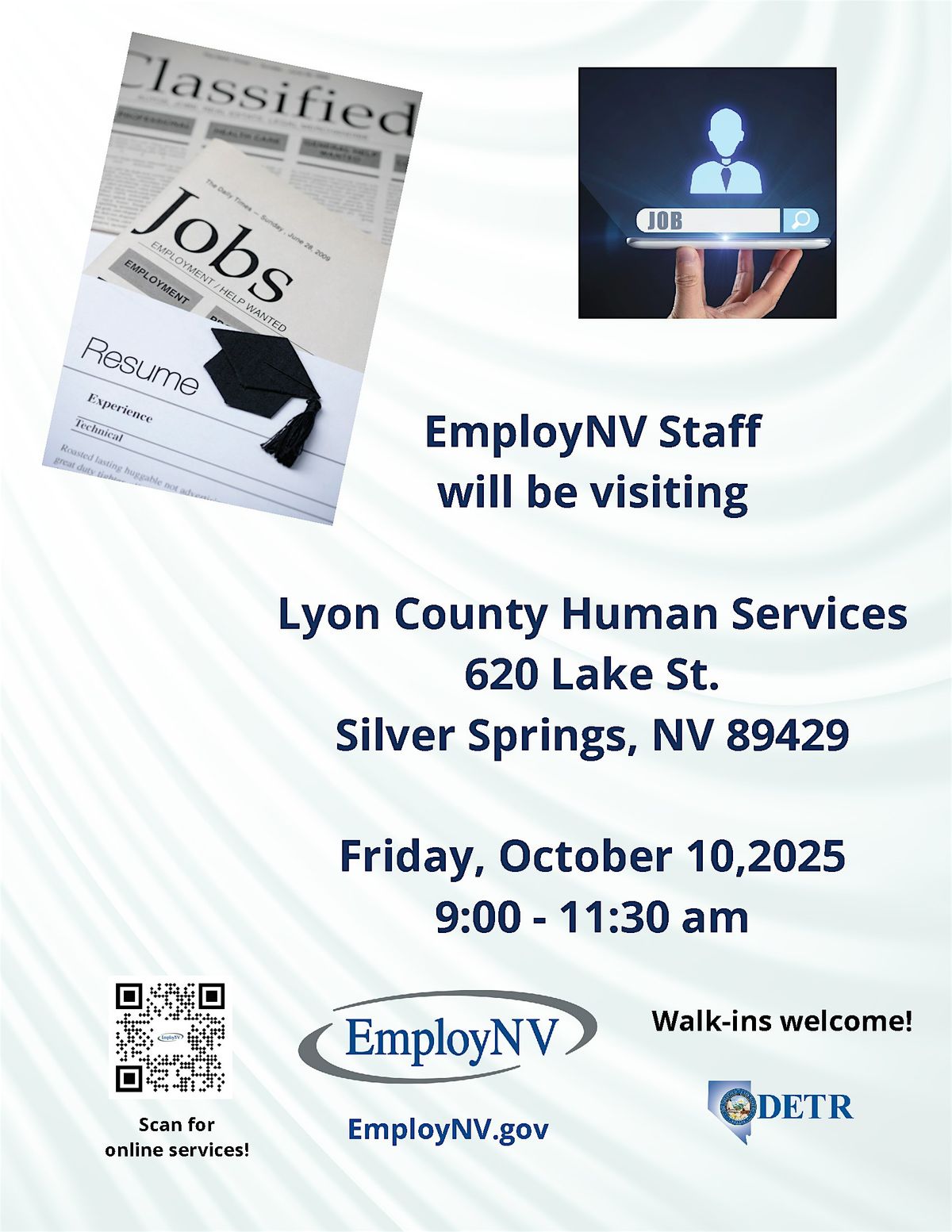 Career Services Event at Lyon County Human Services, Silver Springs on ...