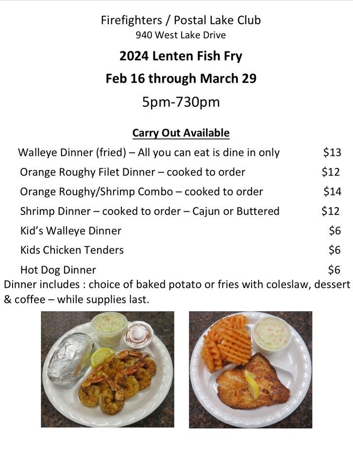 Fish Fry Friday! at 940 W Lake Shore Dr, Springfield, IL on 22nd March ...
