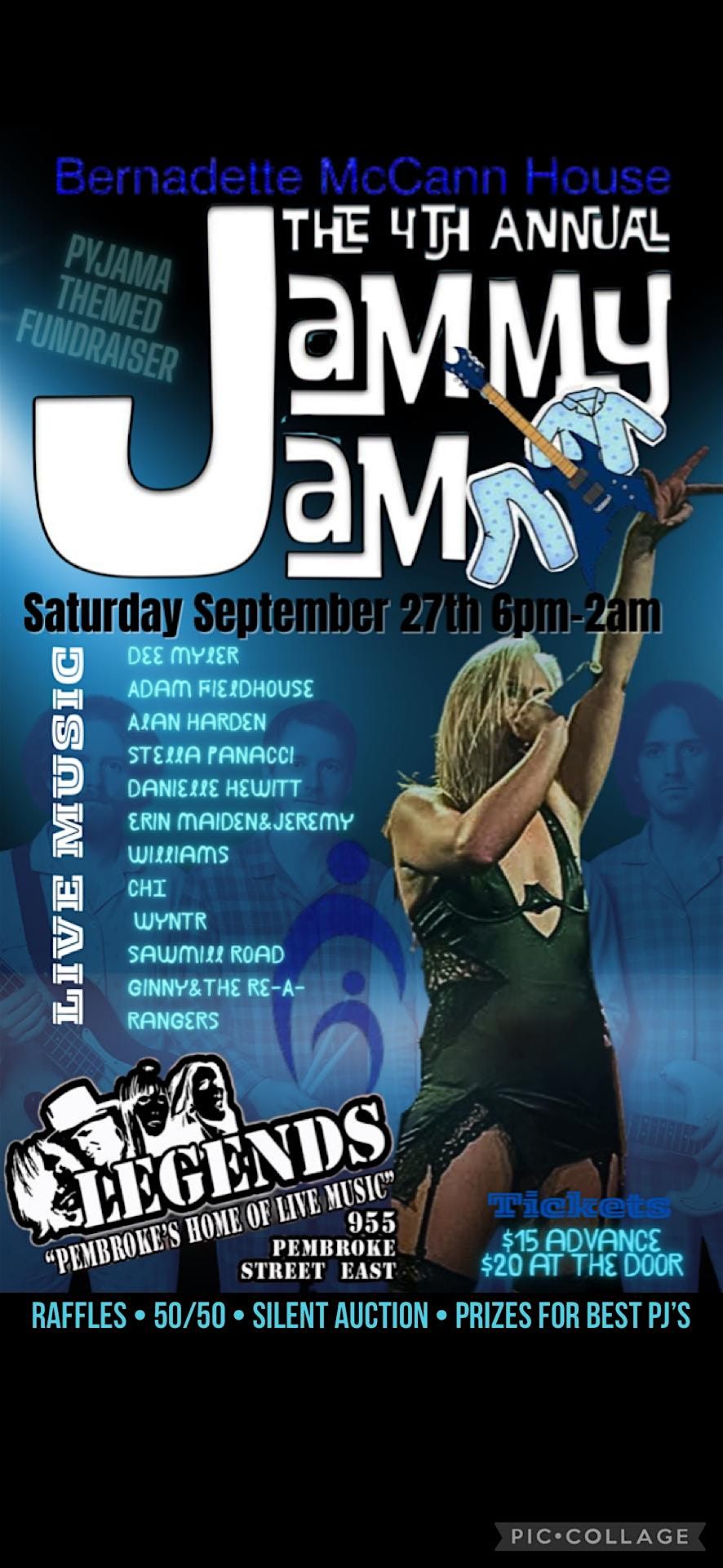 4th Annual JAMMY JAM Fundraiser at Finnigan's Road House, Pembroke on 27th September, 2025