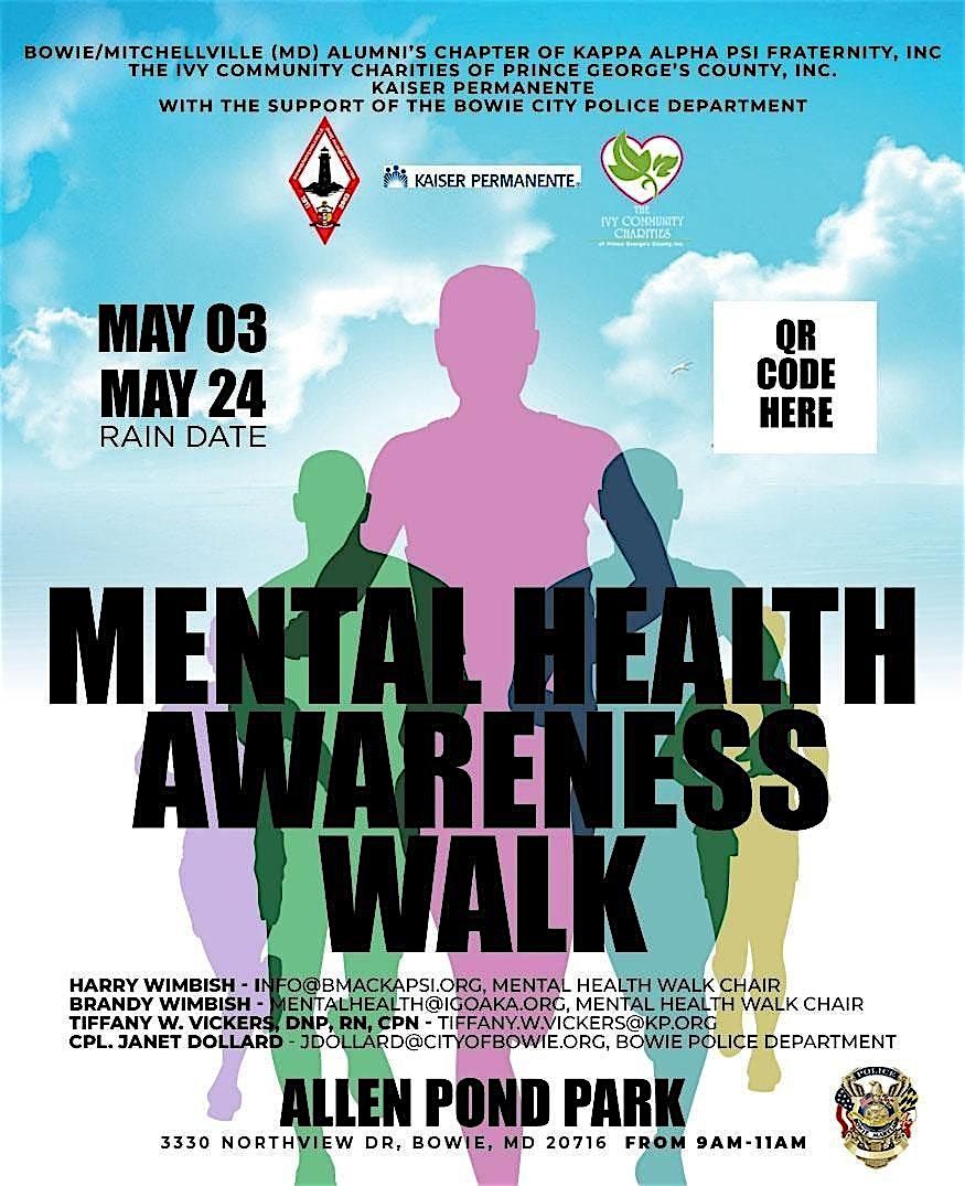 2025 Mental Health 5K Walk | Allen Pond Park, Bowie, MD | May 3, 2025