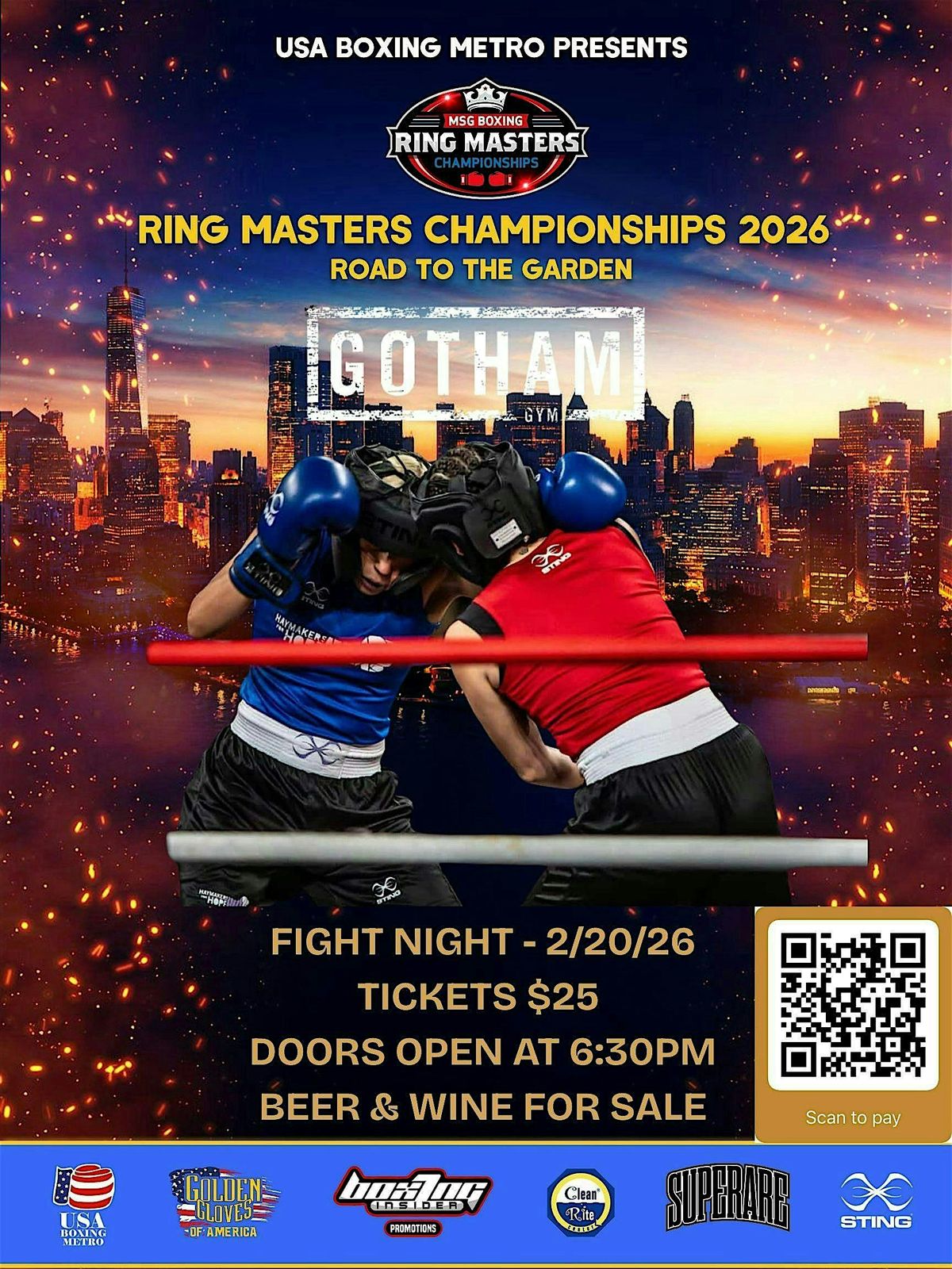 USA Boxing Metro presents Ring Masters Championships at Gotham Gym at ...
