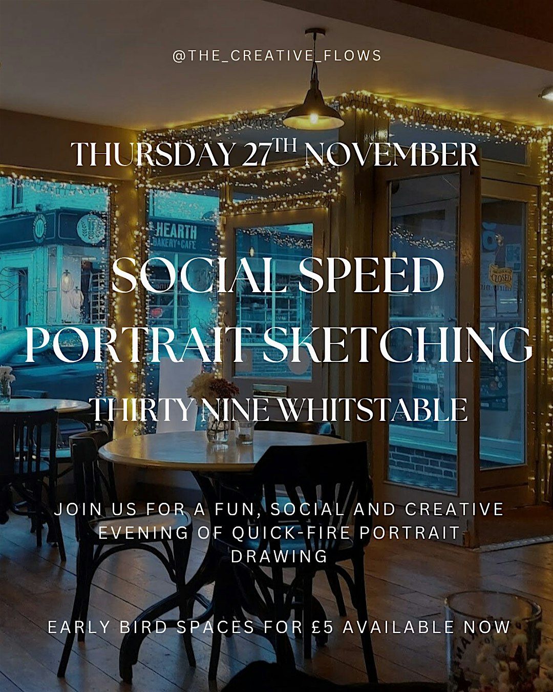 Social Speed Portrait Sketching at Thirty Nine Whitstable on 27th ...
