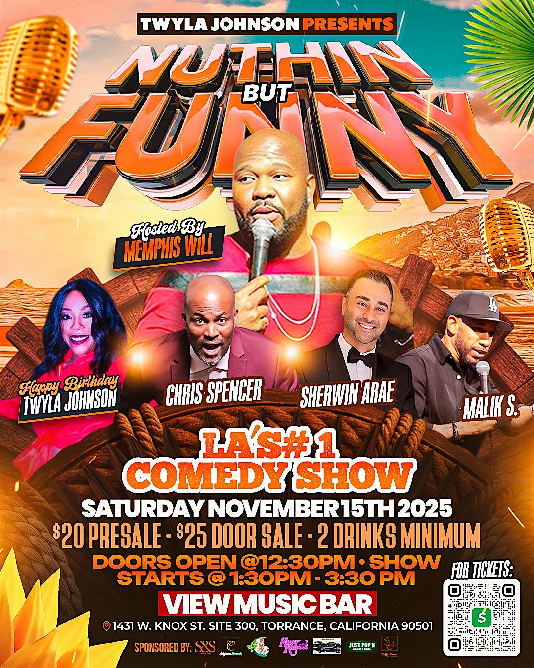 NUTHIN BUT FUNNY DAY TIME COMEDY SHOW at View , Music Bar & Lounge ...