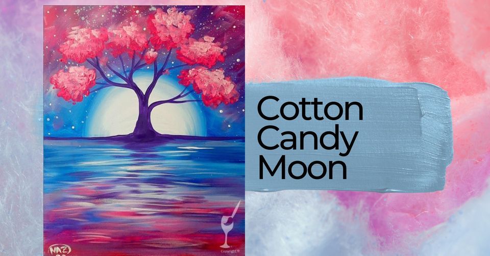 Family Fun Art! Cotton Candy Moon! | Painting with a Twist (Plano, TX ...