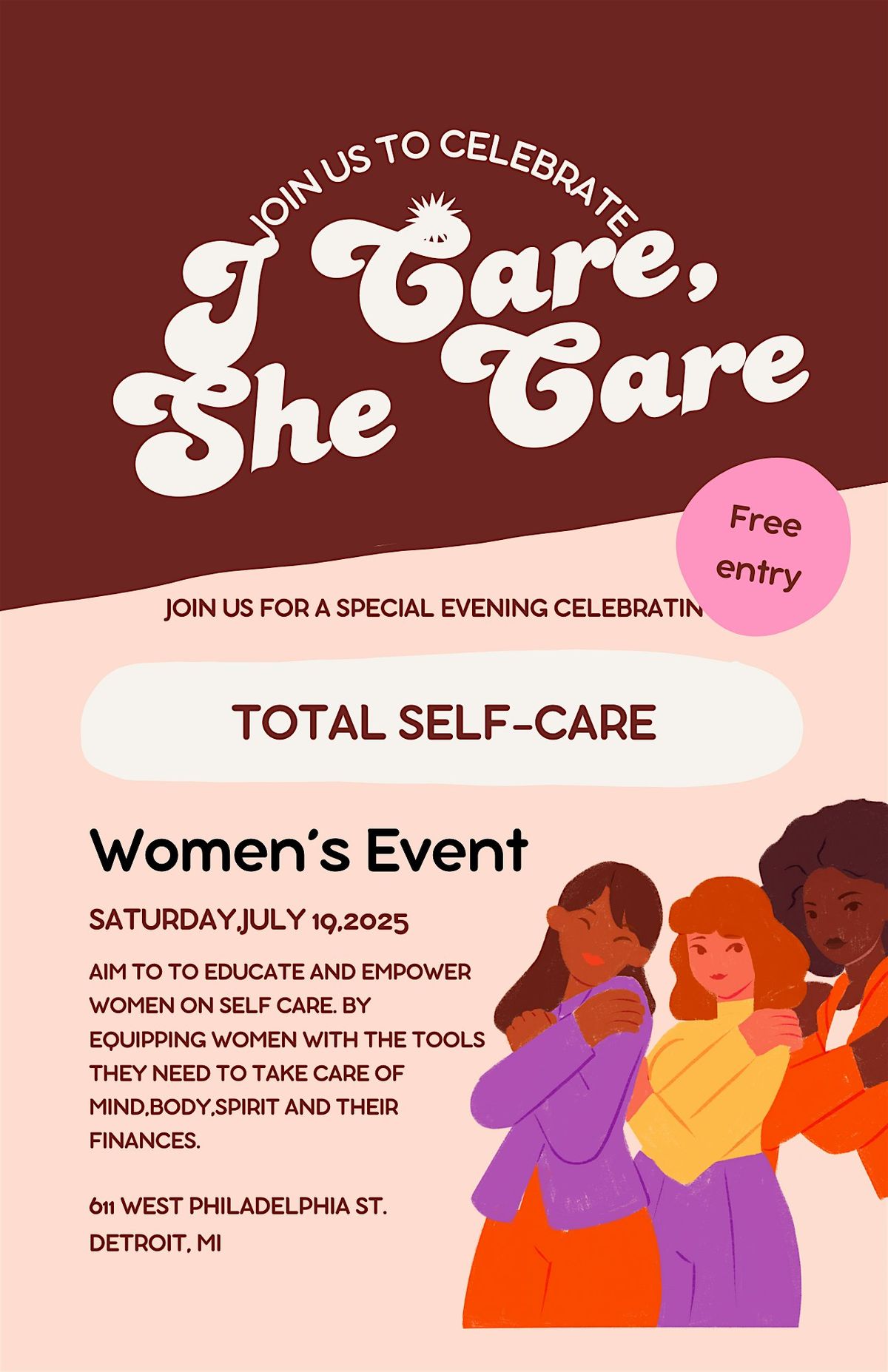 I Care, She Care | 611 West Philadelphia, Detroit, MI | July 19, 2025