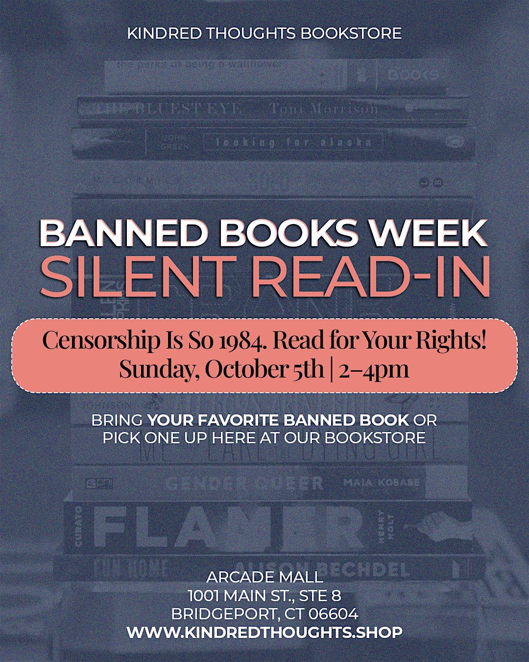 Banned Book Week Silent Read-In at Kindred Thoughts Bookstore ...