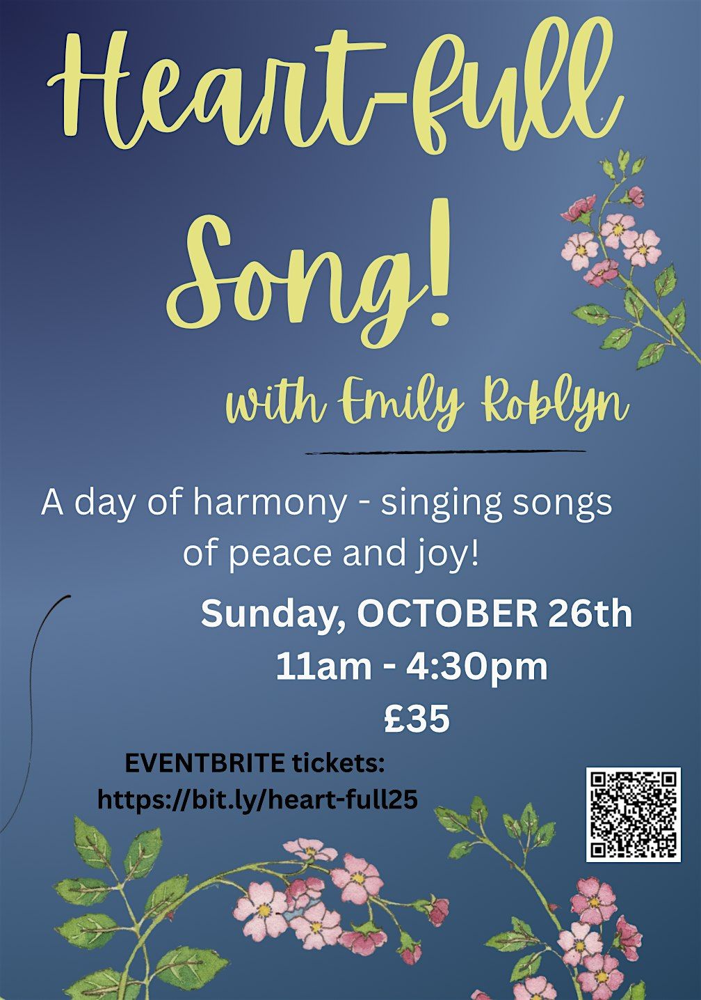Heart-full Song - a day of singing with Emily Roblyn at Moor ...