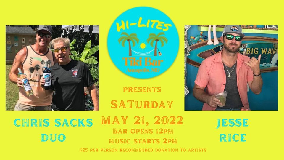 Hi-Lites Tiki Bar presents Jesse Rice (also performing Chris Sacks Duo ...