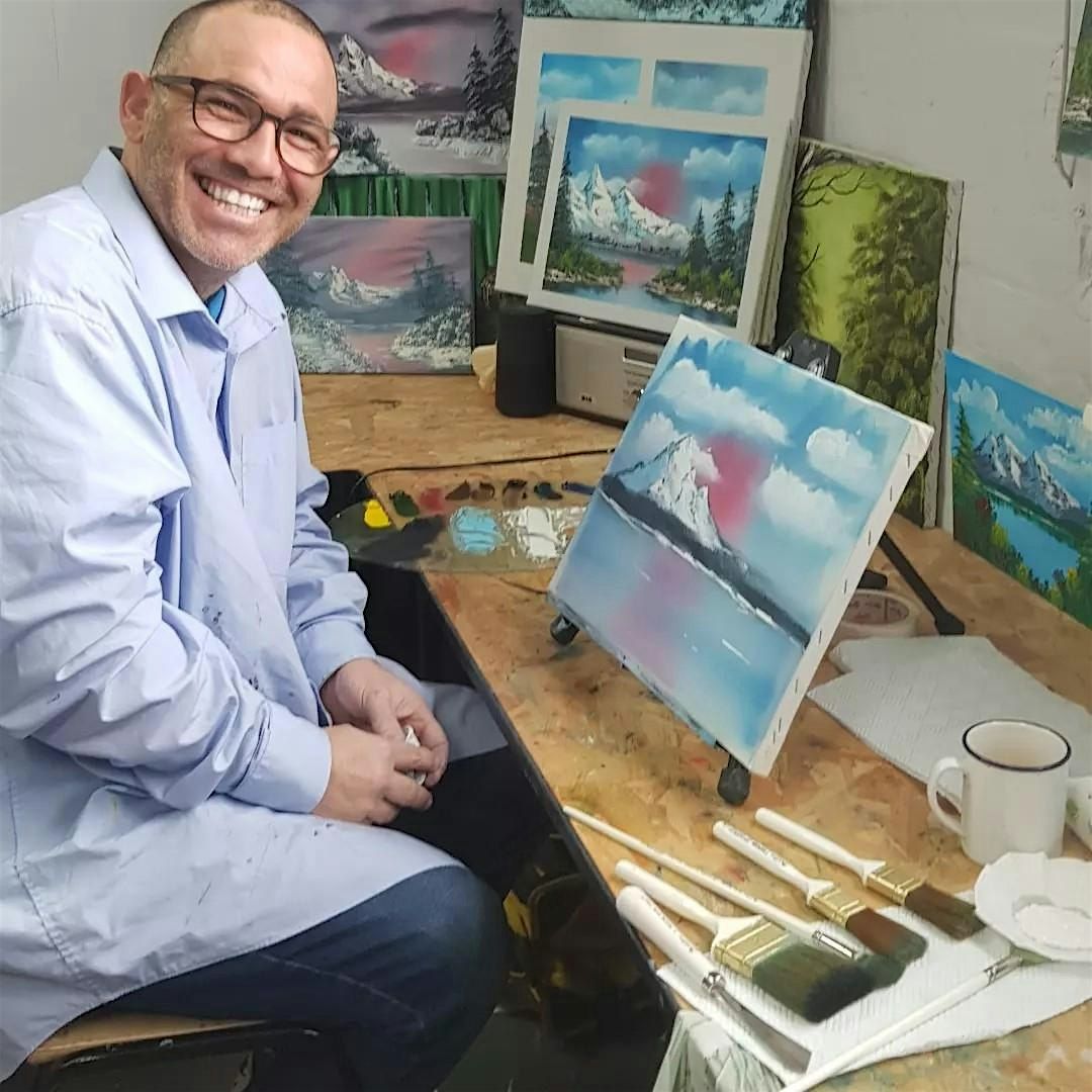 Festive Paint and sip - Learn to paint like Bob Ross at Silver Circle Distillery, Monmouth on ...