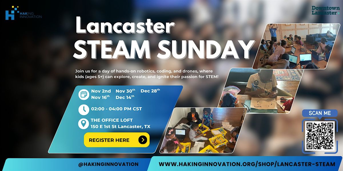 Lancaster STEAM Sunday: Robotics, Coding & More for Kids (12/14) at The ...