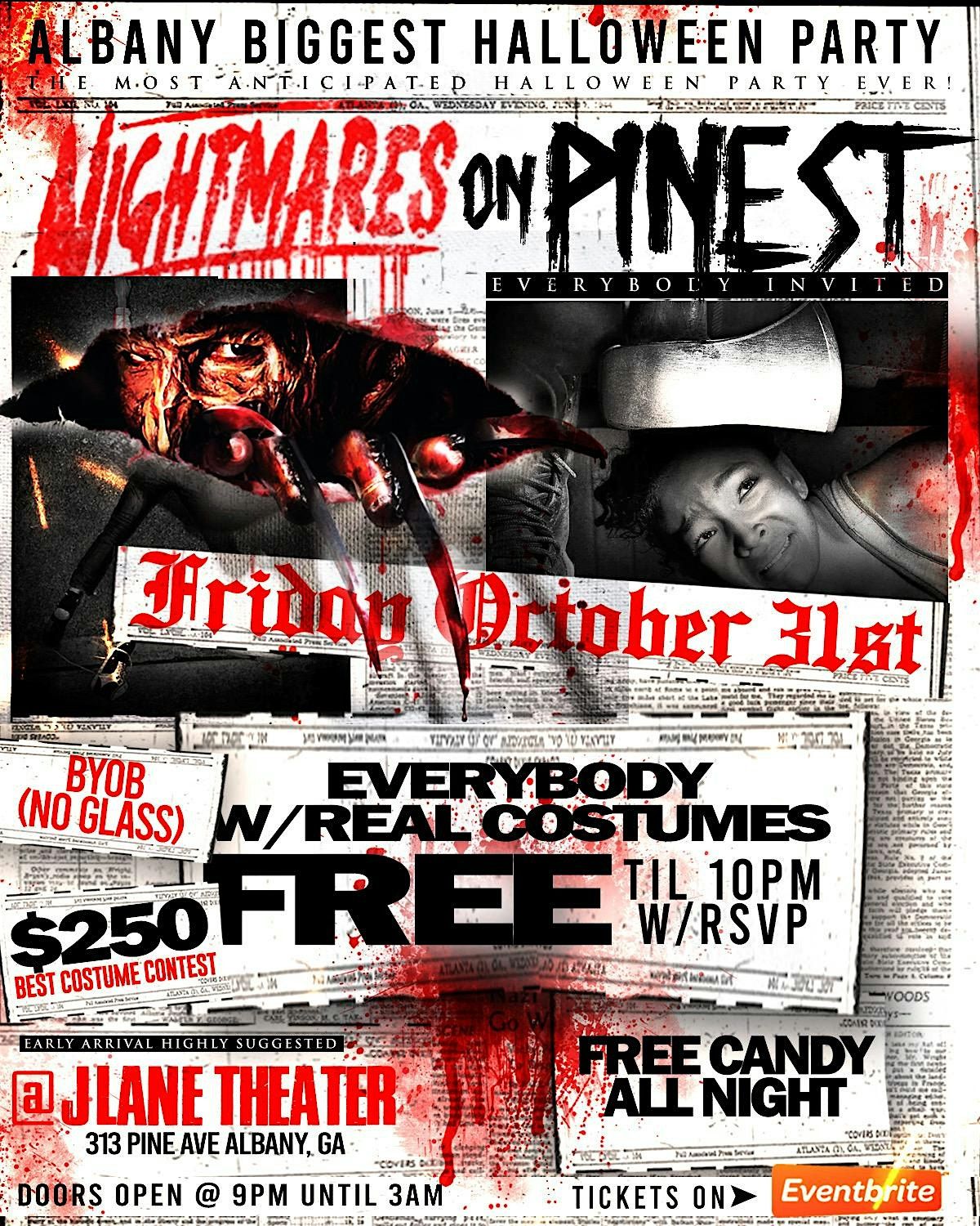 NIGHTMARE ON PINE ST HALLOWEEN NIGHT at The J. Lane Theater, Albany on ...