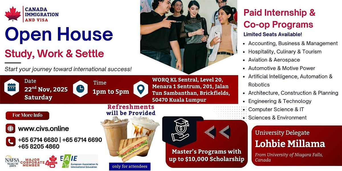 Open House Program -October 2025 | Kuala Lumpur| 15 November-2025 at WORQ KL Sentral, Kuala ...