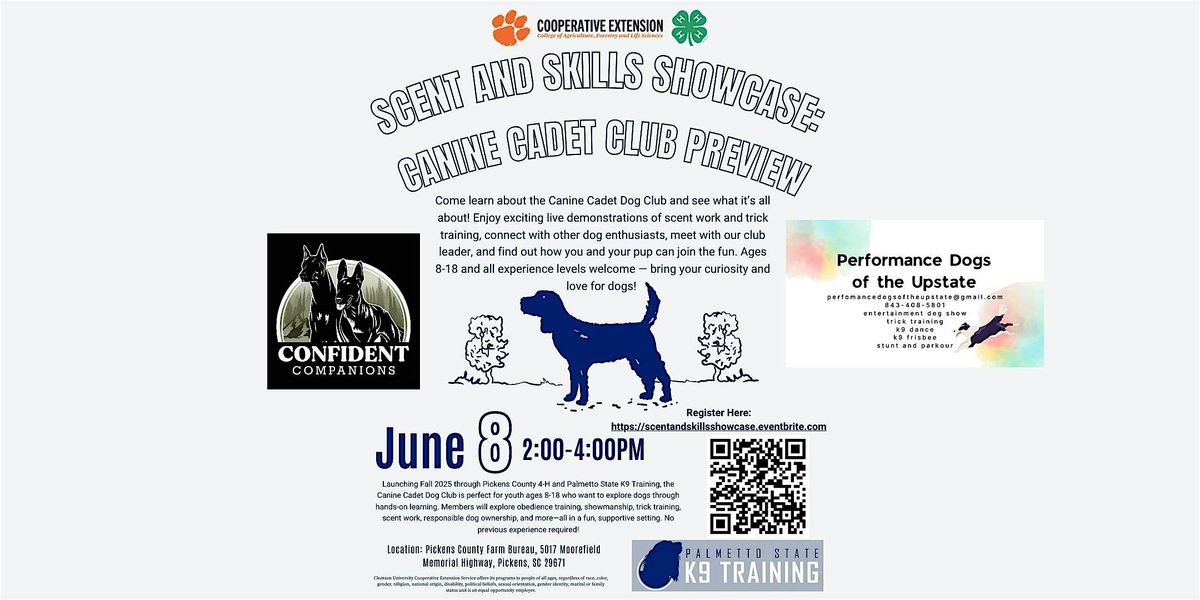 Pickens County 4-H Scent and Skills Showcase: Canine Cadet Dog Club ...