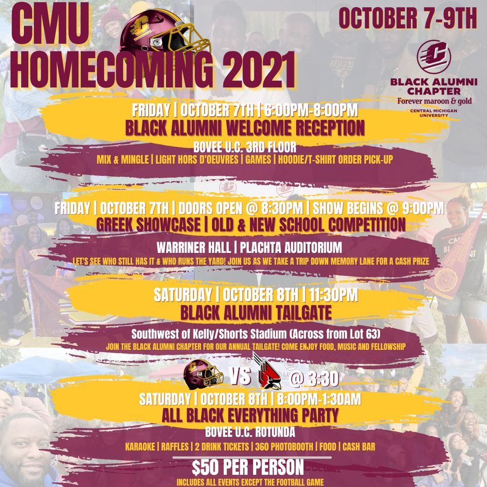 CMU Black Alumni Chapter Homecoming! | Central Michigan University ...