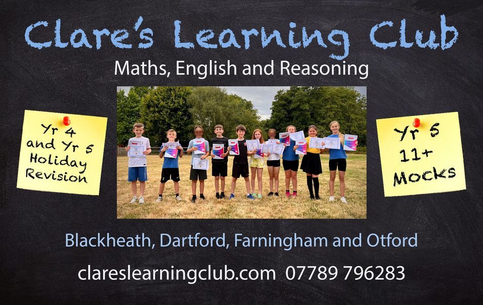 Year 5 Eleven Plus Revision Session | Eynsford Village Hall, Dartford ...