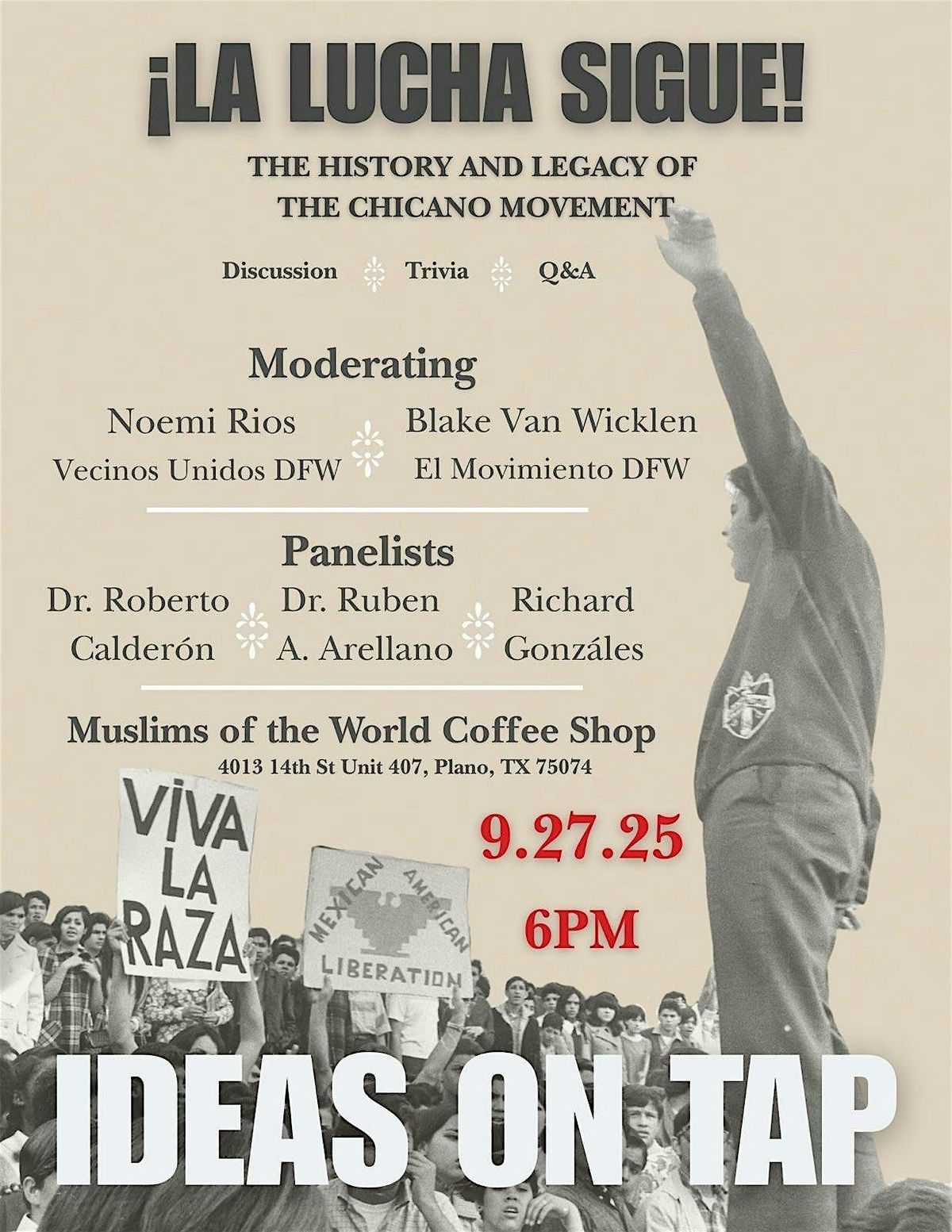La Lucha Sigue! The History and Legacy of the Chicano Movement at MOTW Coffee and Pastries ...