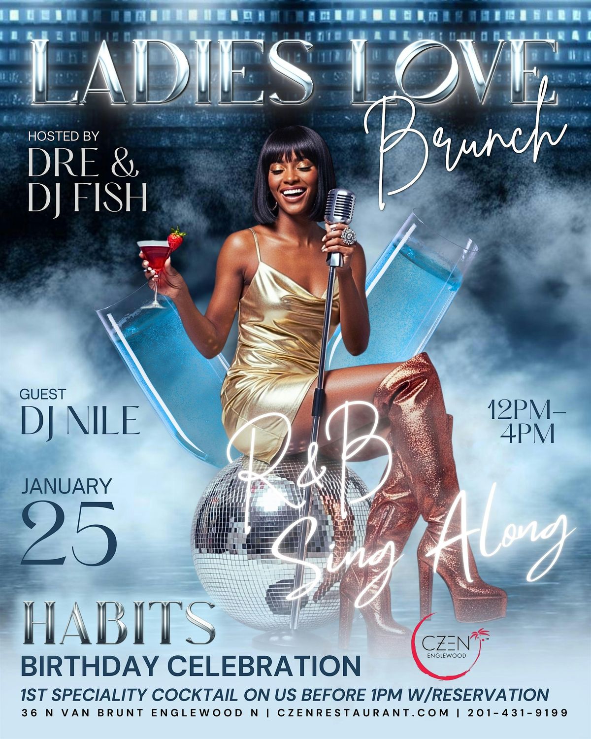 Ladies Love Brunch: R&B Sing-Along w/ Dre & DJ Fish at Czen Englewood ...