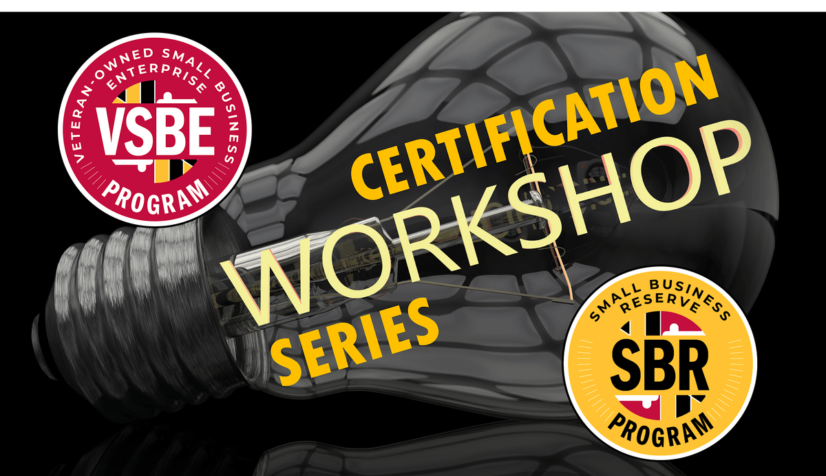 Maryland VSBE & SBR Programs Certification Workshop Series at Middle Branch Fitness and Wellness ...