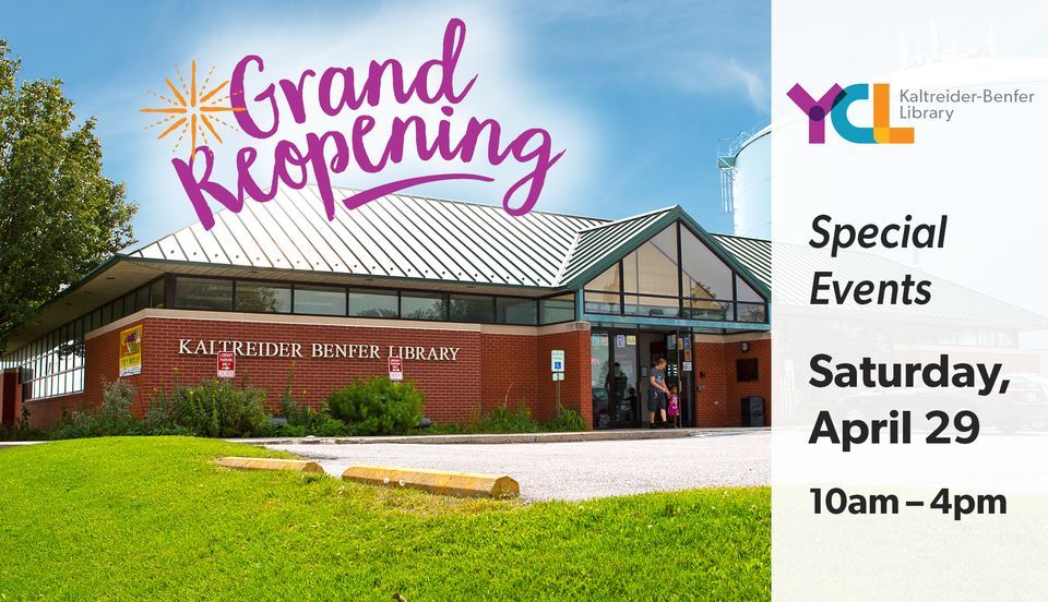 KBL Grand Reopening | Kaltreider Benfer Library, Red Lion, PA | April ...