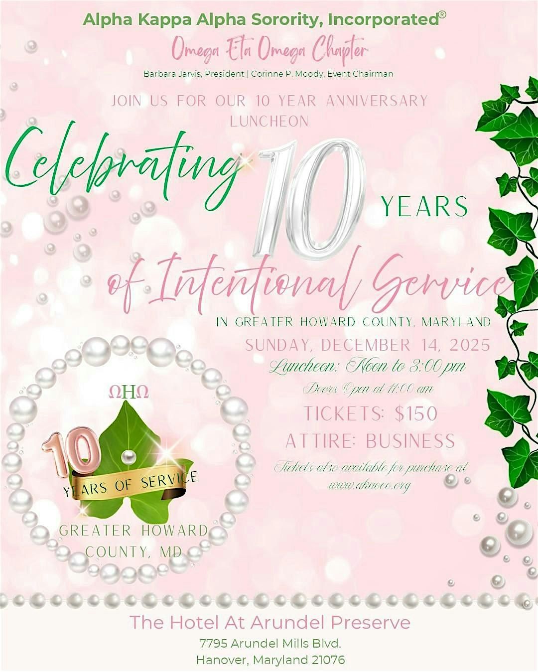 Alpha Kappa Alpha, Inc. Omega Eta Omega Chapter 10 year Celebration at ...