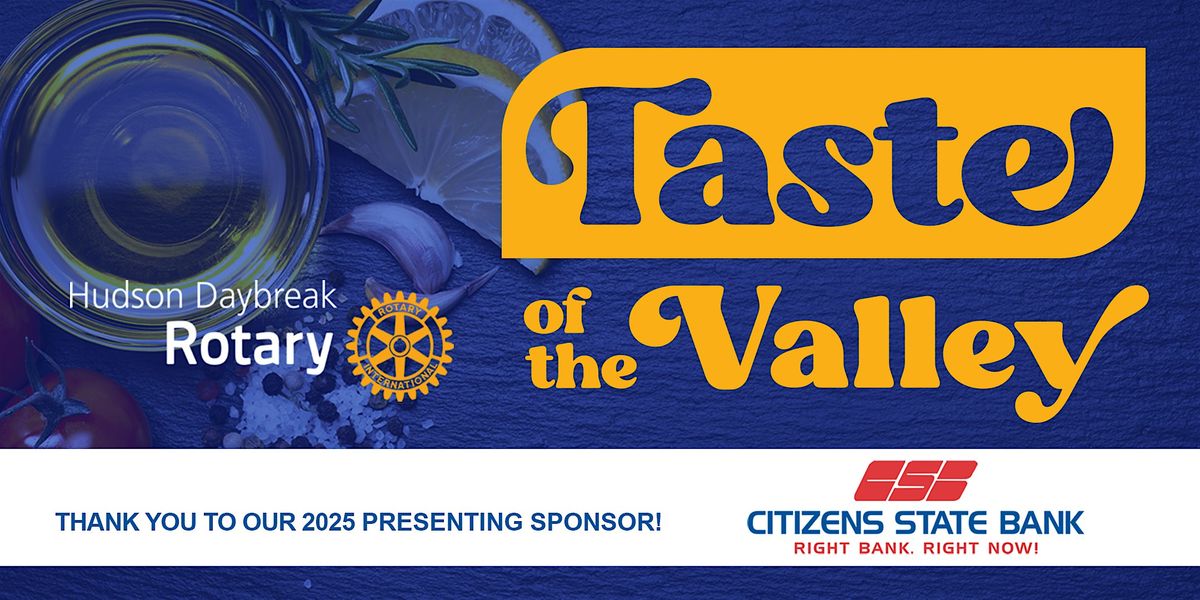 2025 Taste of the Valley at Lakefront Park, Hudson on 22nd May, 2025
