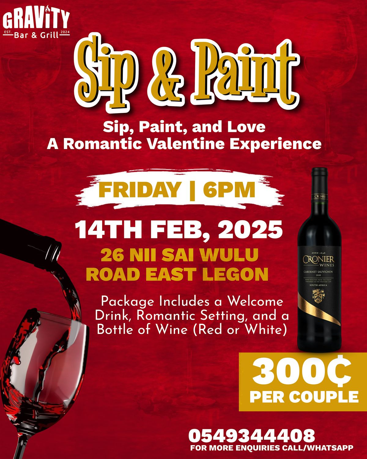 Vals Day - Sip And Paint at Bako Events Center, Accra on 14th February ...
