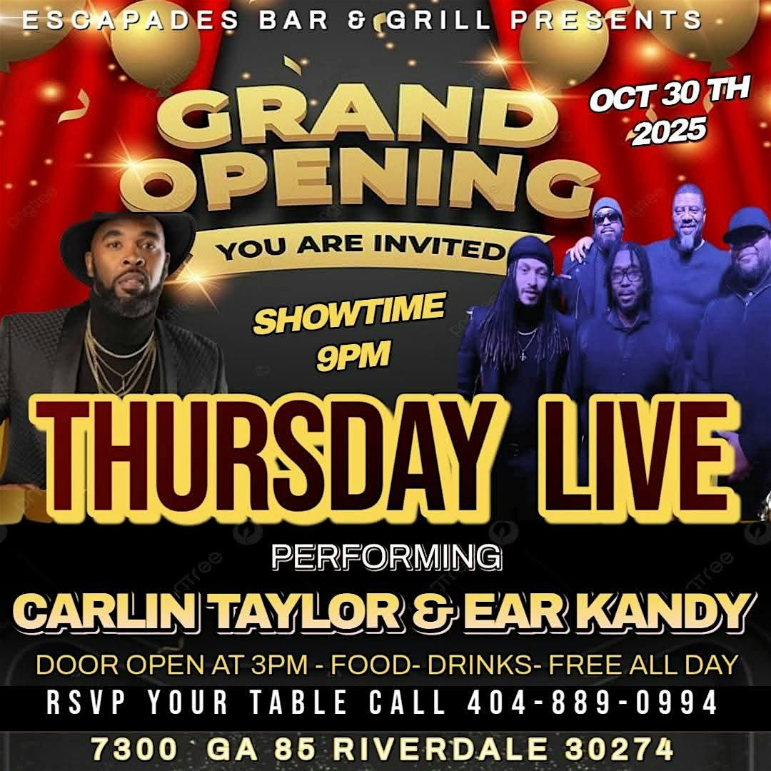 Grand opening at Escapades Bar &Grill, Riverdale on 30th October, 2025