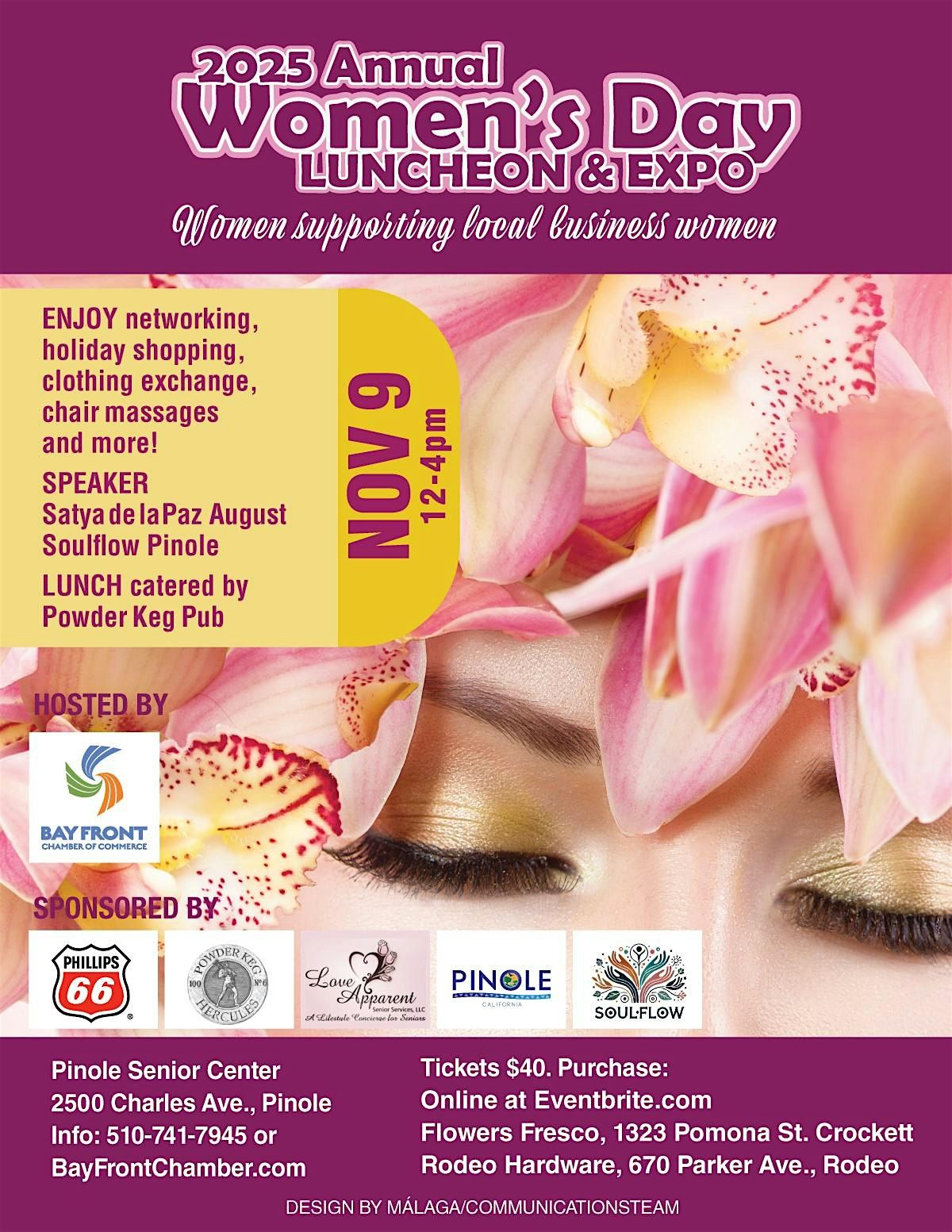 Womens Day Luncheon & Expo at Pinole Senior Center Building, 2500 ...