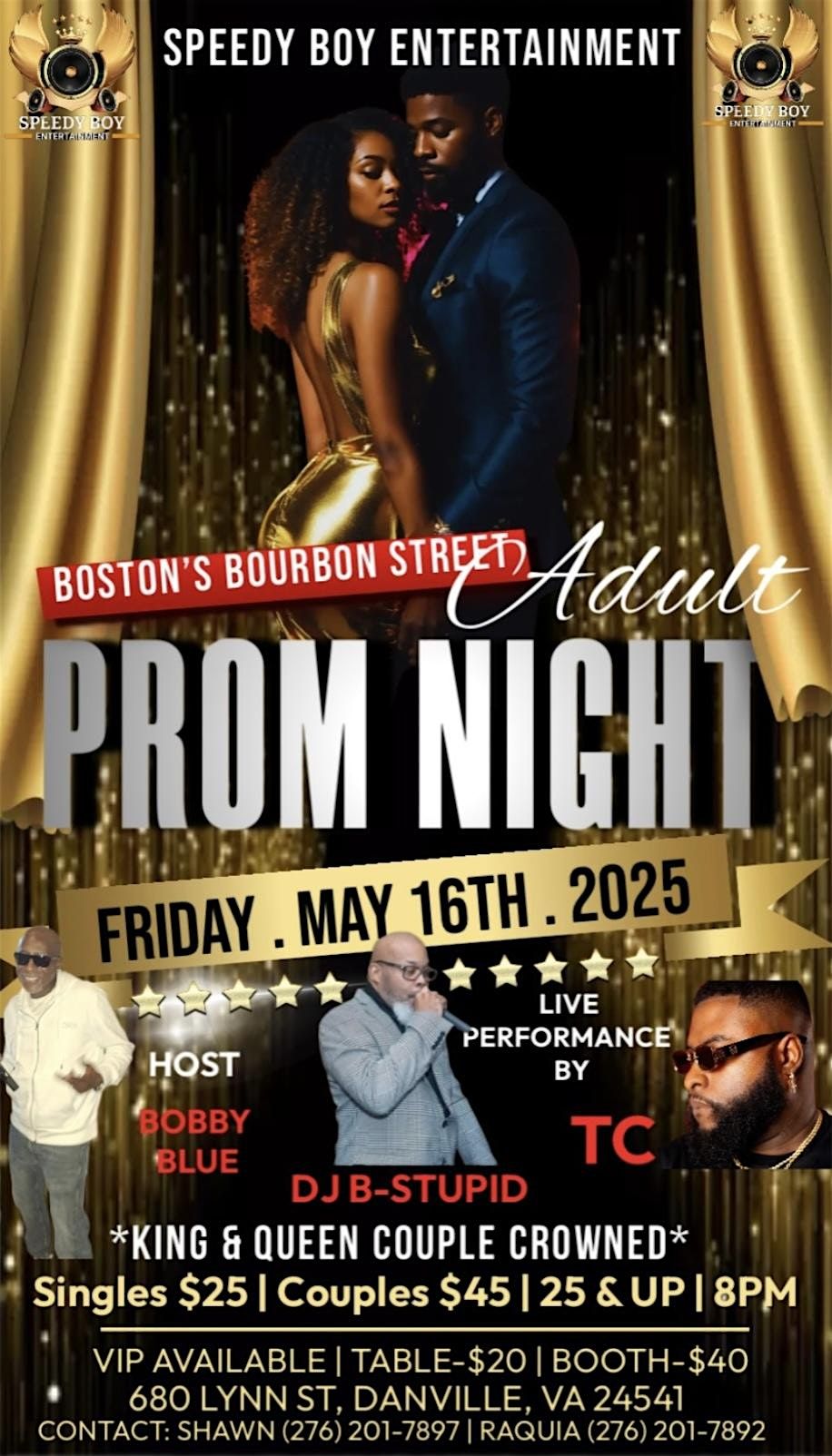 Adult Prom Night 2025 | 680 Lynn St, Danville, VA | May 16, 2025