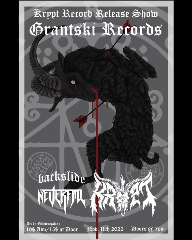 Krypt Record Release Show at Grantski Records w/ Backslide and NeverFall at Grantski Records ...