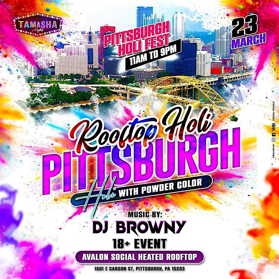 HOLI ROOFTOP BASH 2025 | PITTSBURGH | 18+ | Avalon Social, Pittsburgh ...