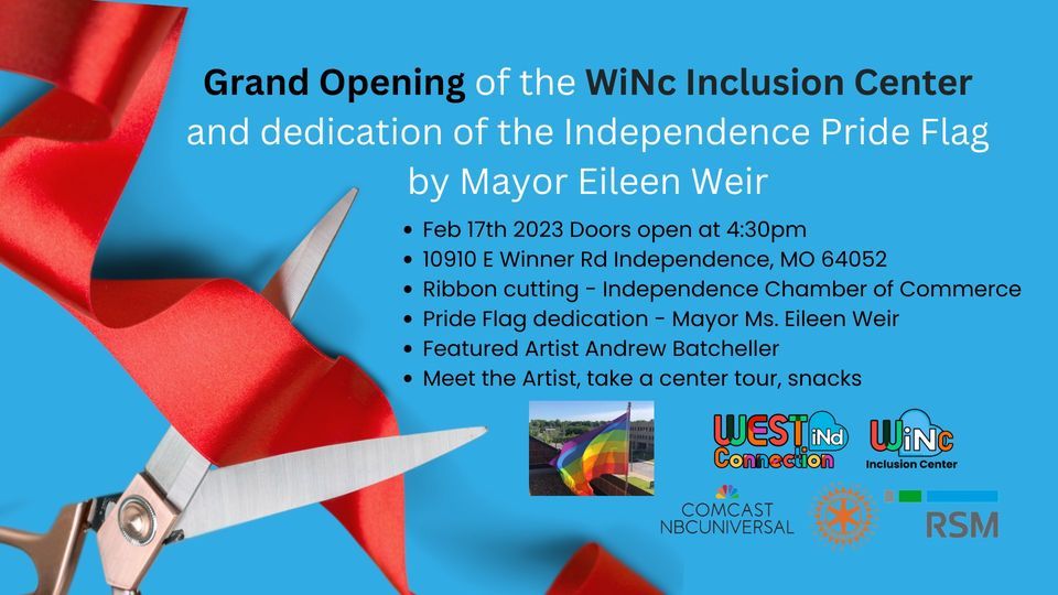 Grand Opening of the WiNc Inclusion Center - Pride flag dedication ...