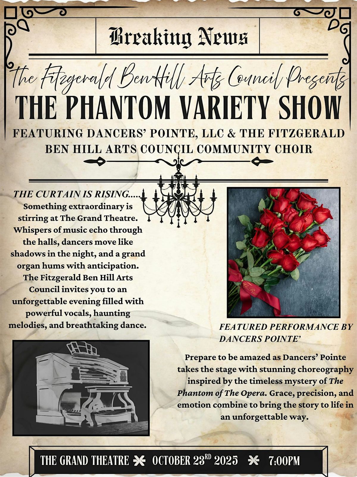 The Phantom Variety Show at Fitzgerald Grand Theatre on 23rd October, 2025
