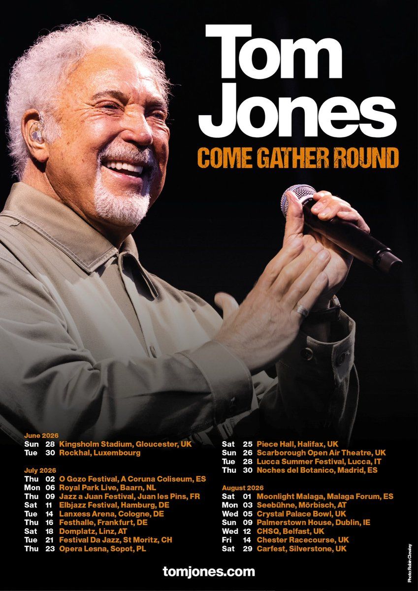 Tom Jones A Coruña Tickets at Coliseum, A Coruña on 2nd July, 2026