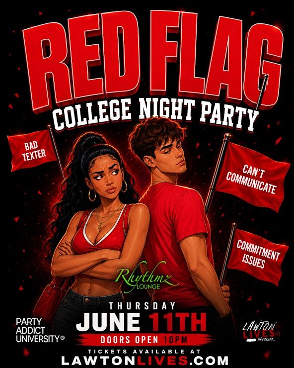 Red Flag College Night Party at Rhythmz Lounge, Omaha on 11th June, 2026