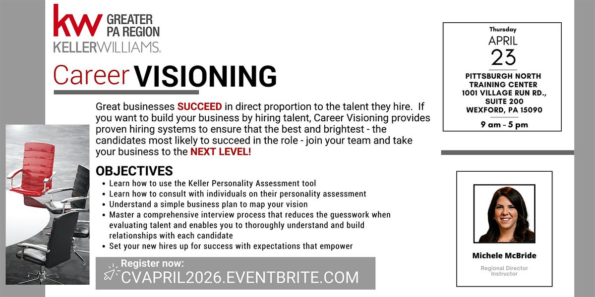 Career Visioning - April 2026 at 1001 Village Run Rd, Pine Township on ...