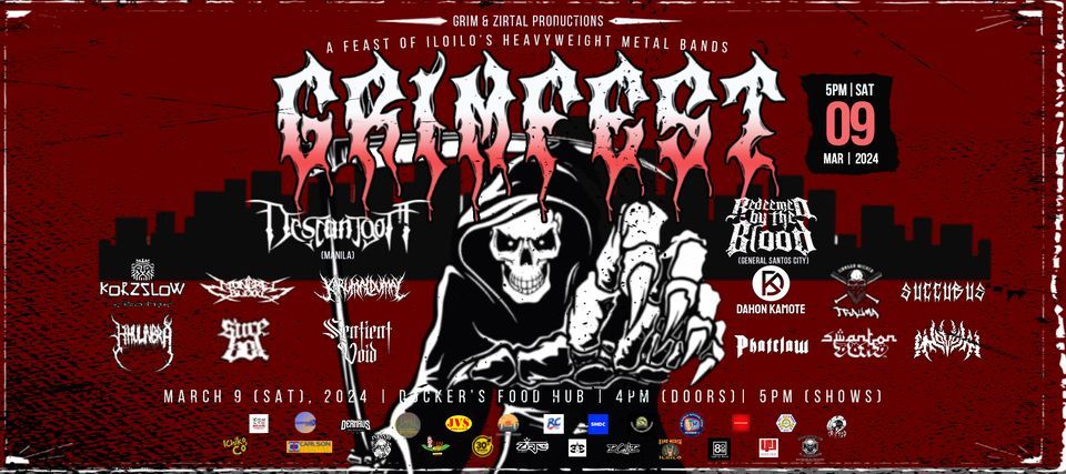 GRIMFEST " A Heavy Metal Bands Festival " 2024 at Docker's Food Hub, Iloilo on 10th March, 2024