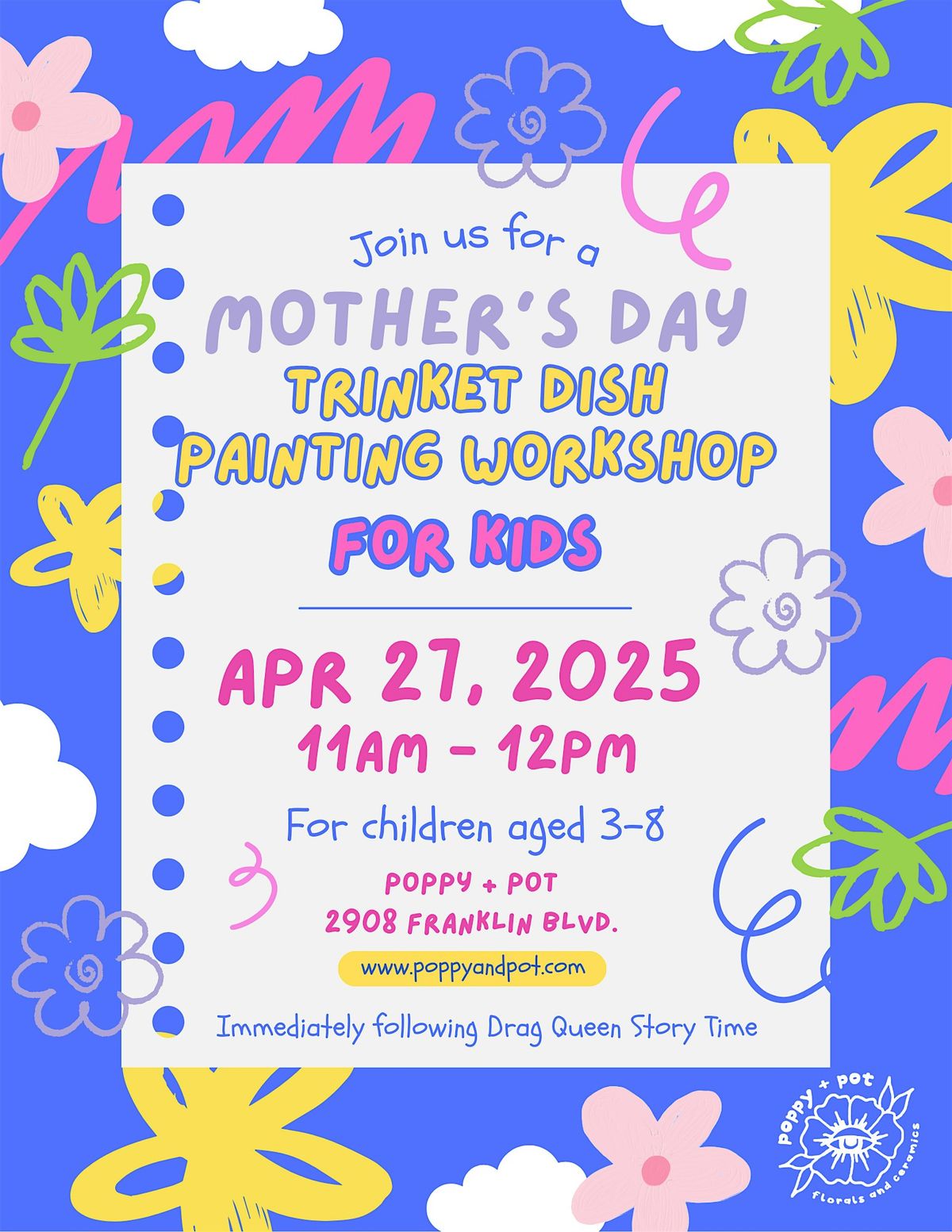 Mothers Day Trinket Dish Painting Workshop for Kids at Poppy + Pot ...