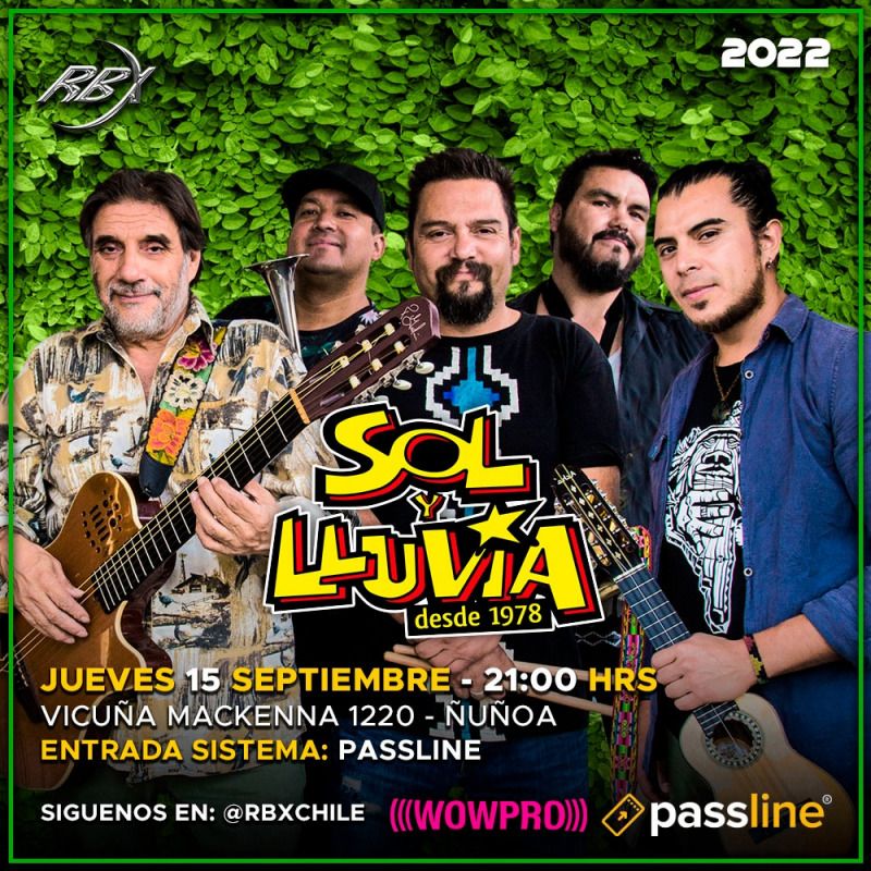 Sol y Lluvia en Vivo Sala RBX | Salarbx, Santiago, RM | September 15, 2022