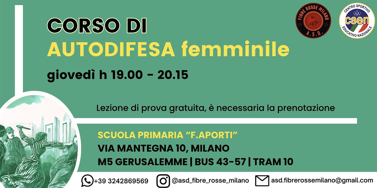Corso di autodifesa femminile at Via Domenico Cucchiari, 15, Milano on ...