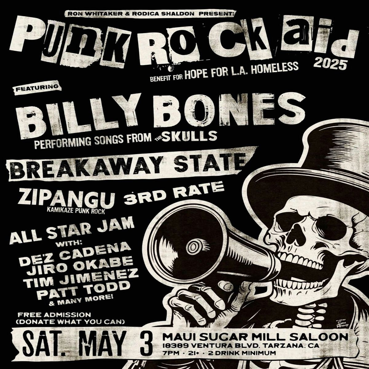 PUNK ROCK AID 2025 | Maui Sugar Mill Saloon, Los Angeles, CA | May 3, 2025
