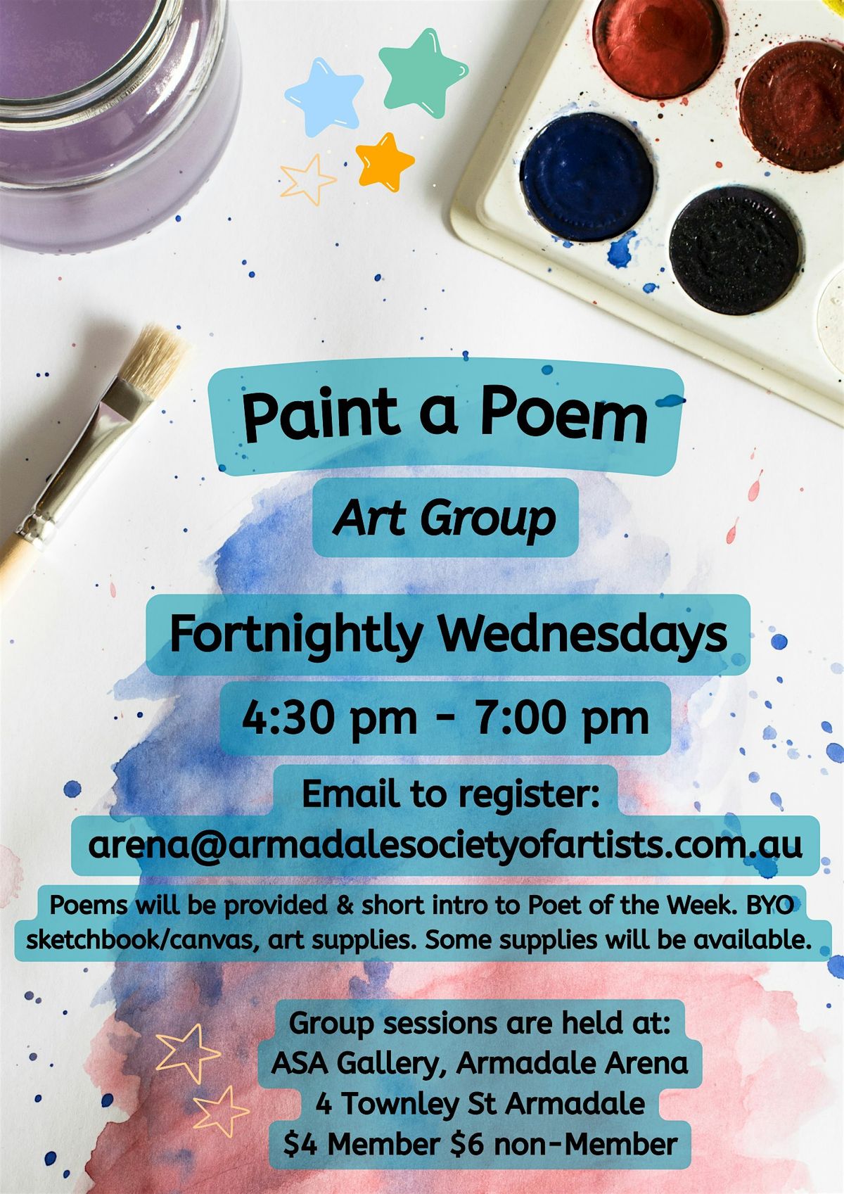 Paint a Poem at Armadale Recreation Centre (Armadale Arena) on 26th ...